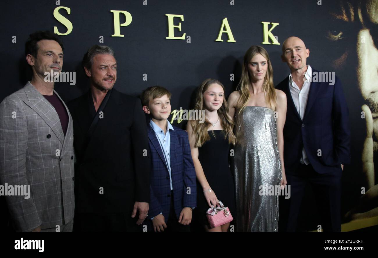 New York NY- Sept 9: Scoot McNairy, James McAvoy, Dan Hough, Alix West ...