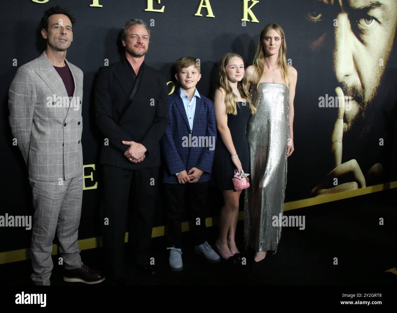 New York NY- Sept 9: Scoot McNairy, James McAvoy, Dan Hough, Alix West ...