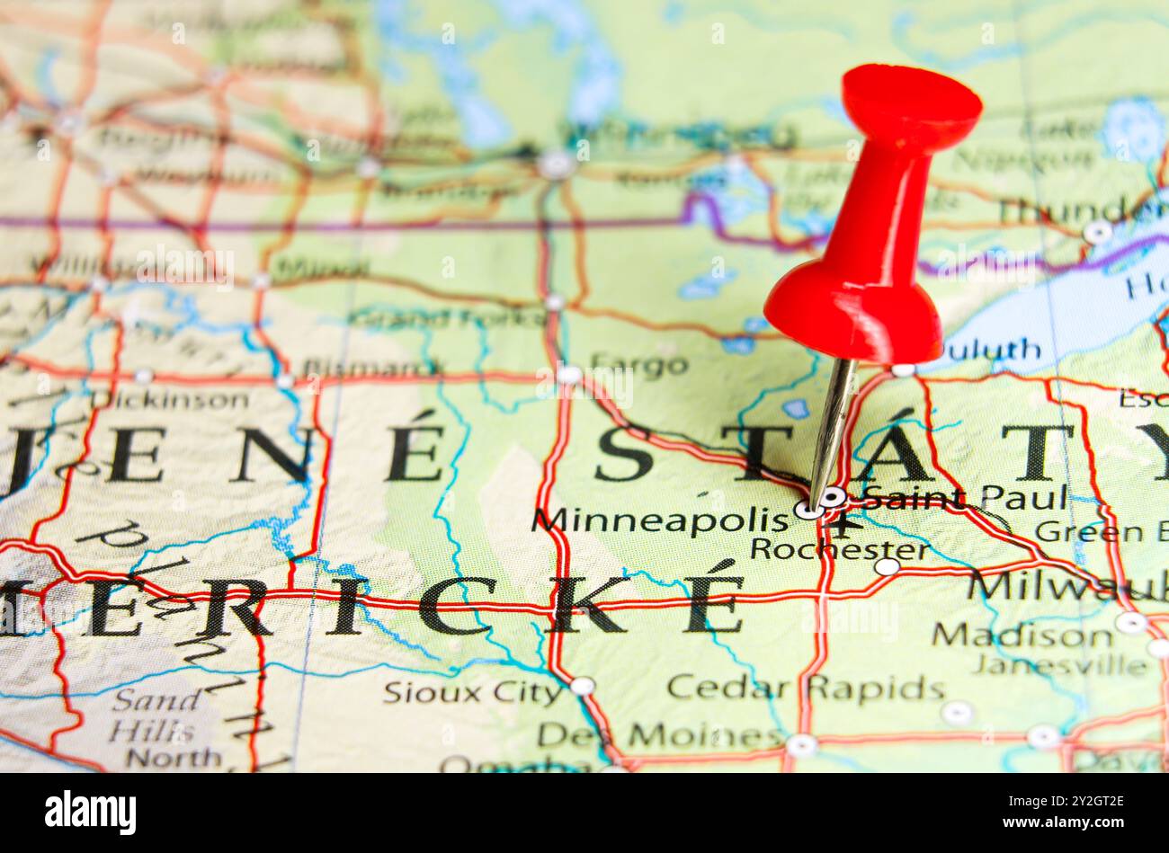 Political map of minnesota hi-res stock photography and images - Alamy