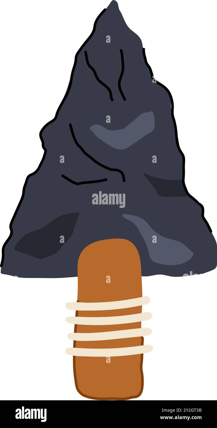 flint arrowhead cartoon vector illustration Stock Vector Image & Art ...