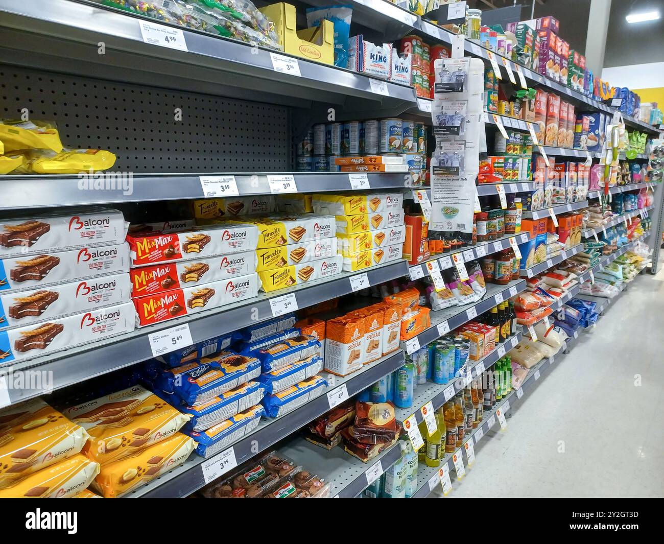 Toronto, On, Canada - August 27, 2024: View at the grocery department ...