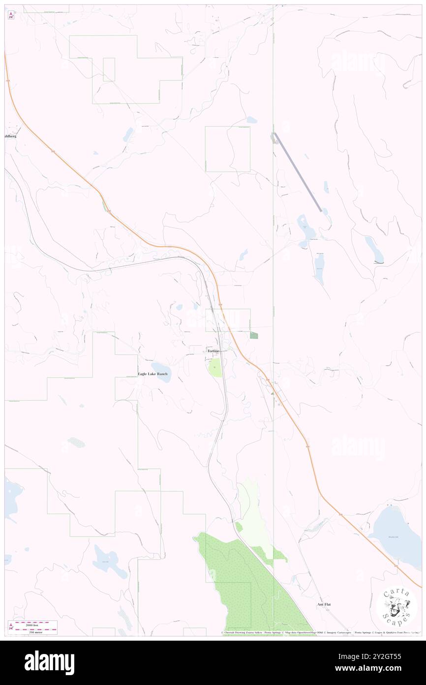 Map of fortine montana Cut Out Stock Images & Pictures - Alamy