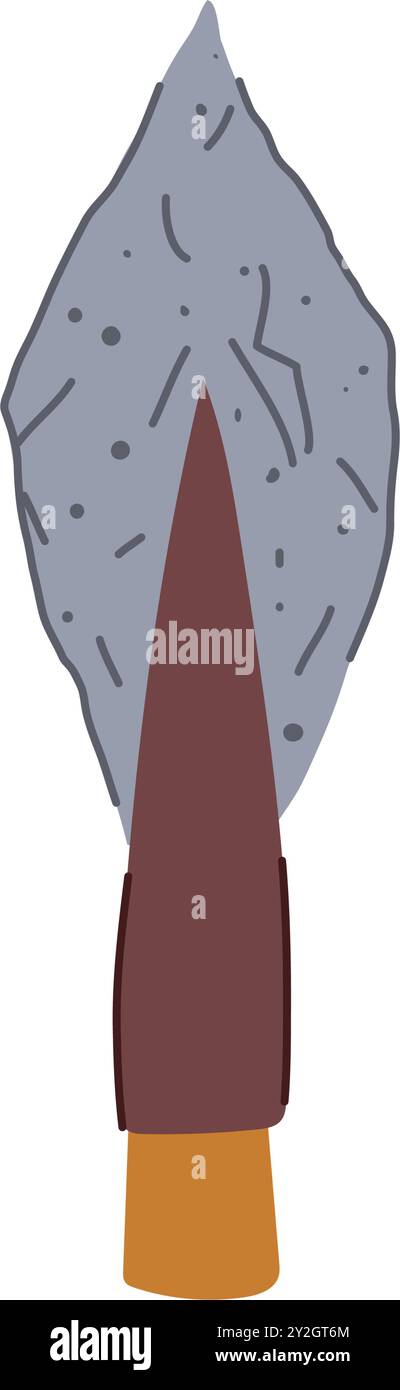 stone arrowhead cartoon vector illustration Stock Vector Image & Art ...