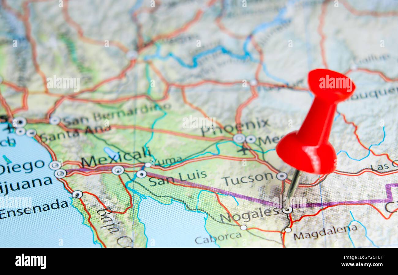 Map of nogales mexico hi-res stock photography and images - Alamy