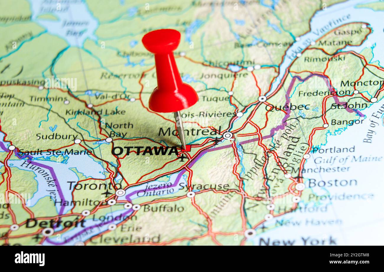 Ottawa city map hi-res stock photography and images - Alamy