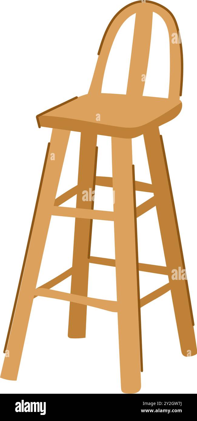 furniture bar stool cartoon vector illustration Stock Vector Image ...