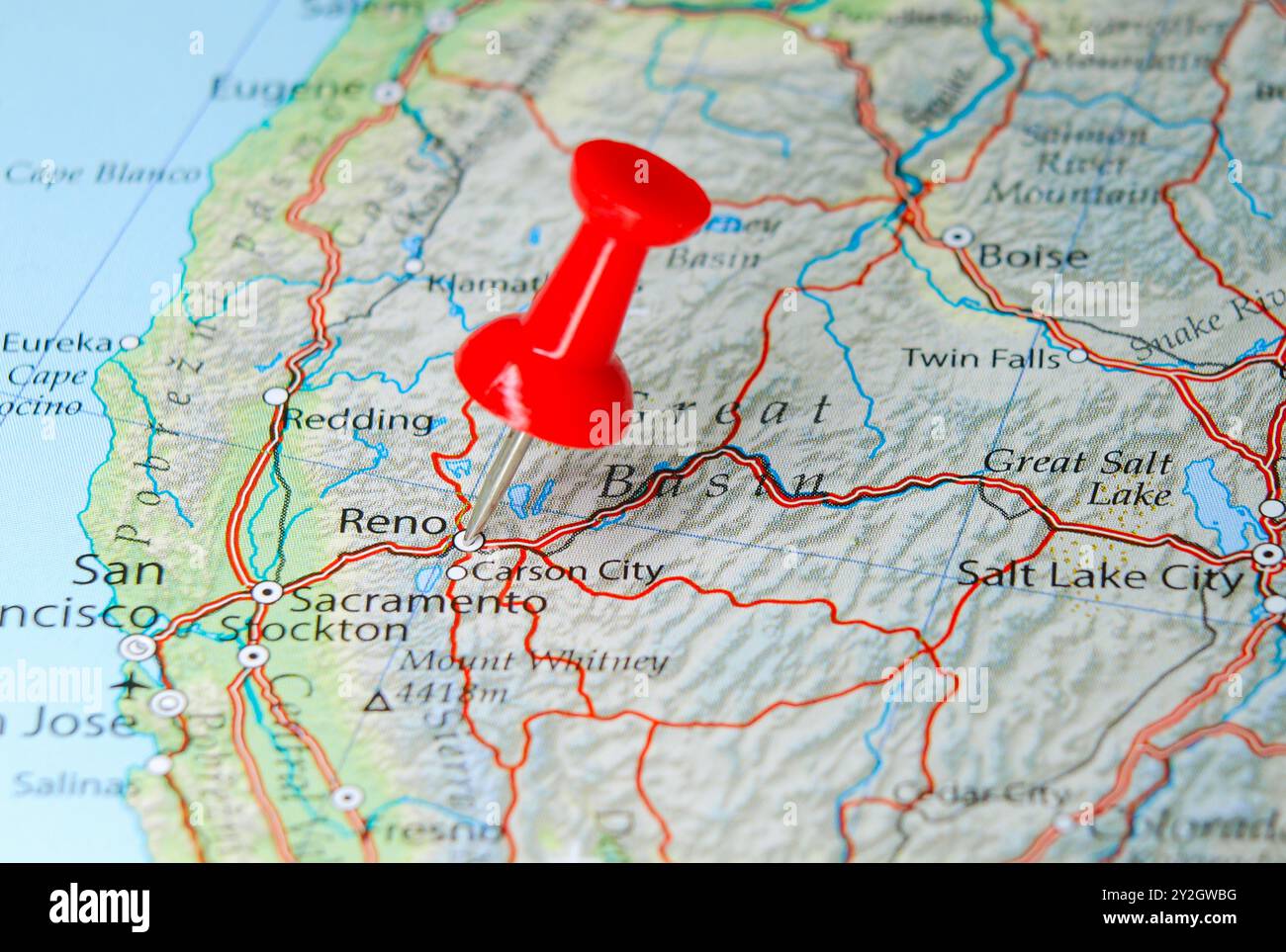 Map of reno hi-res stock photography and images - Alamy