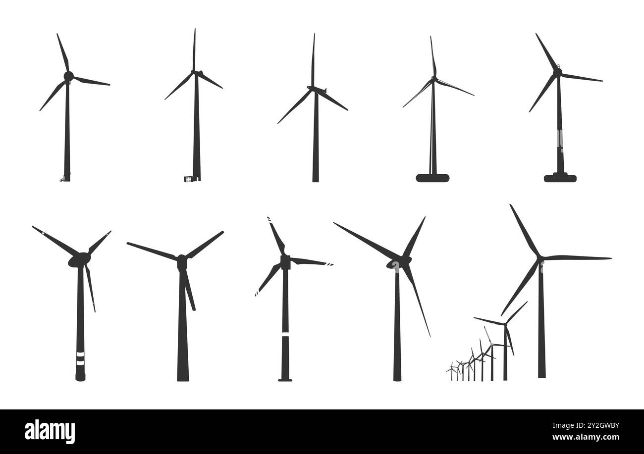 Wind Turbine Silhouette Wind Turbine Svg Wind Turbine Clipart Wind