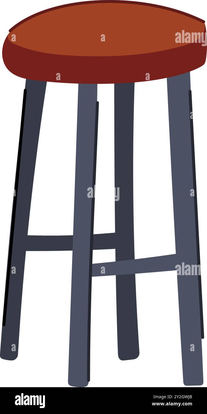 decor bar stool cartoon vector illustration Stock Vector Image & Art ...