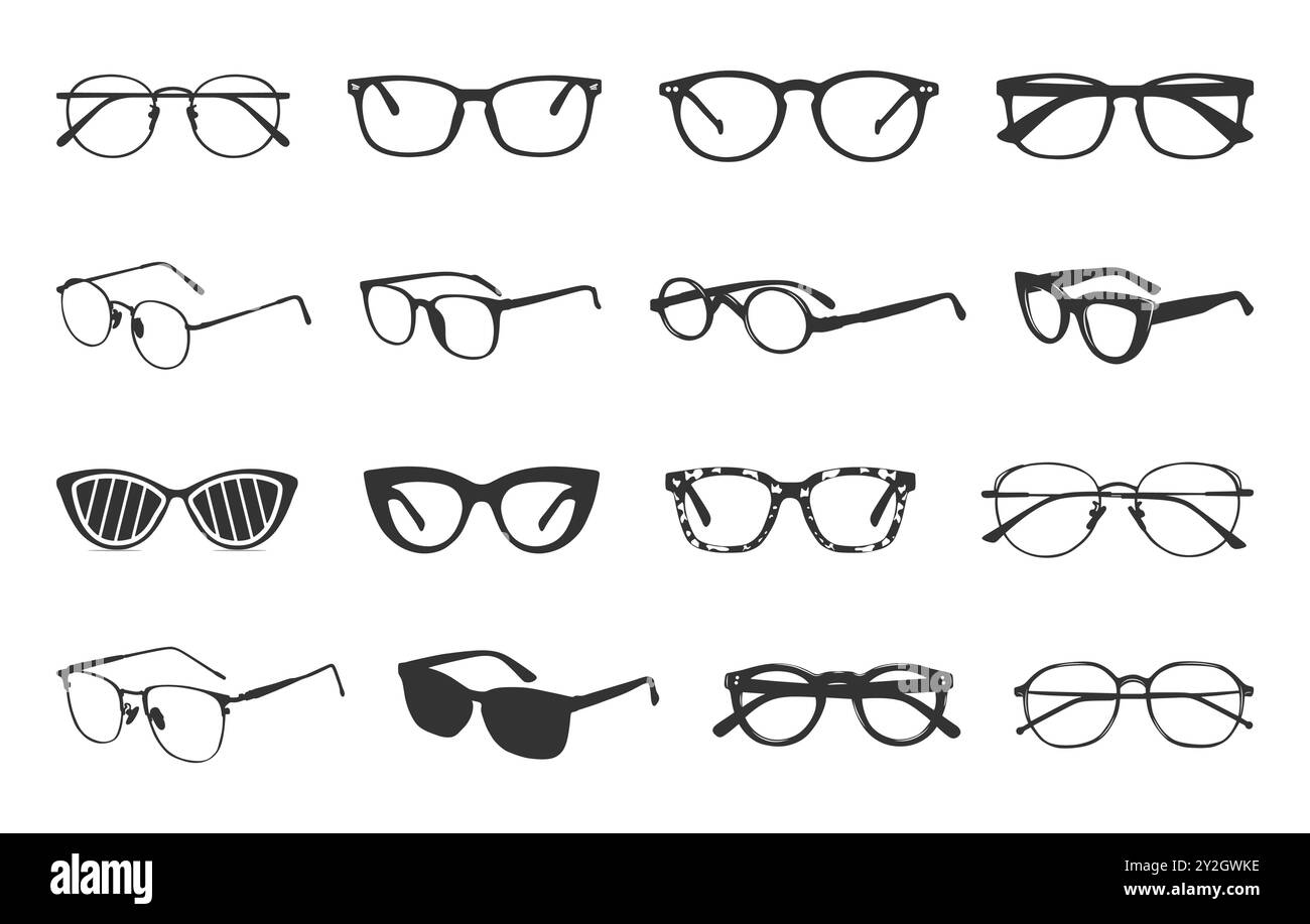 Eyeglasses silhouette, Glasses silhouette, Eyeglasses svg, Glasses svg ...