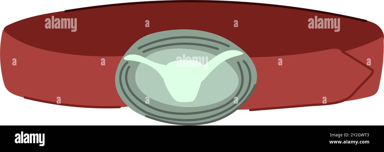 leather belt cowboy cartoon vector illustration Stock Vector Image ...