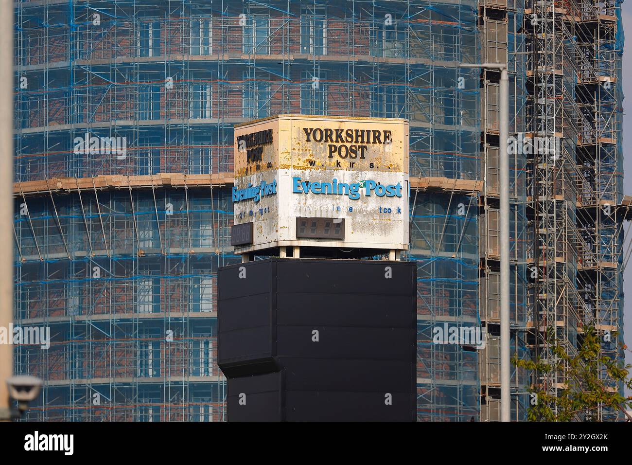 The remaining clock tower on the former Yorkshire Evening Post site in ...