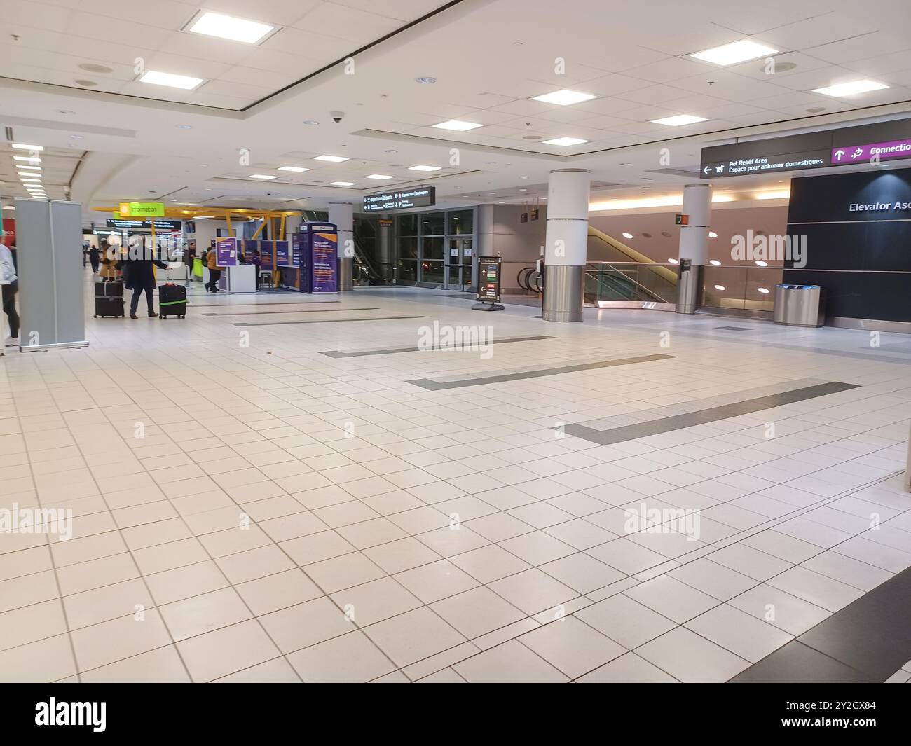 Toronto, ON, Canada - June 21, 2024: Inside view of the Toronto Pearson International Airport ...