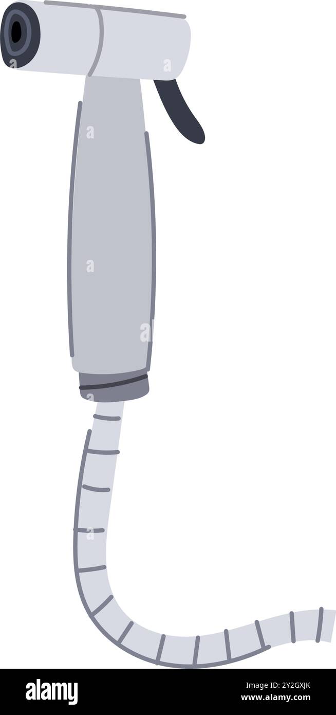 bathroom bidet sprayer cartoon vector illustration Stock Vector Image ...