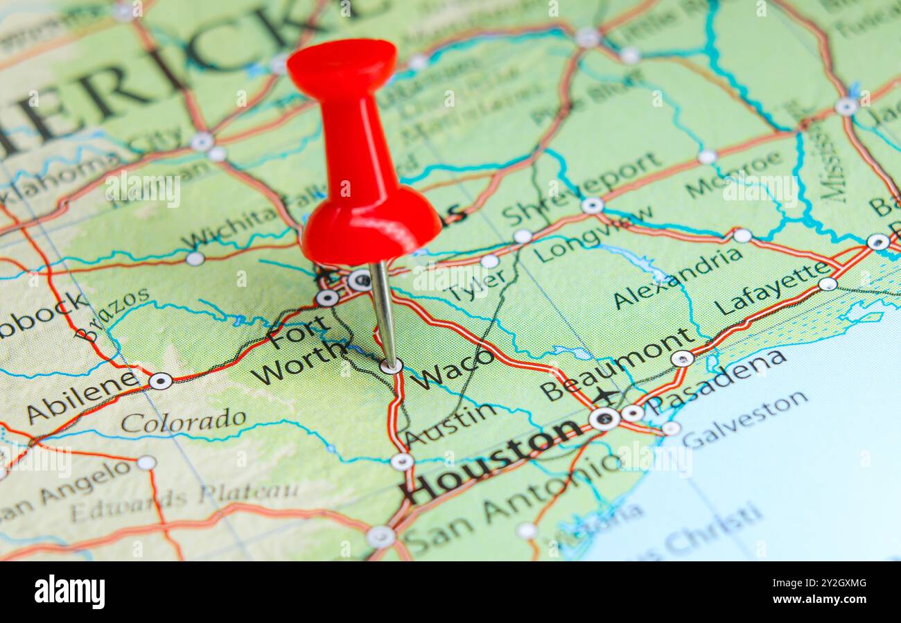 Map of waco hi-res stock photography and images - Alamy