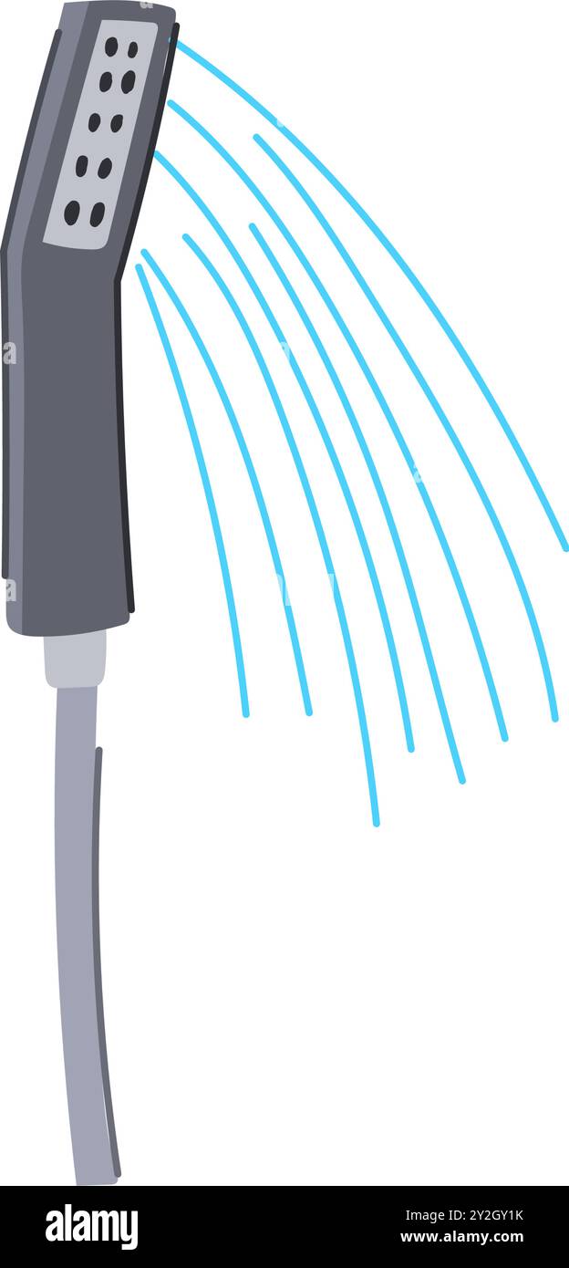 hygiene bidet sprayer cartoon vector illustration Stock Vector Image ...