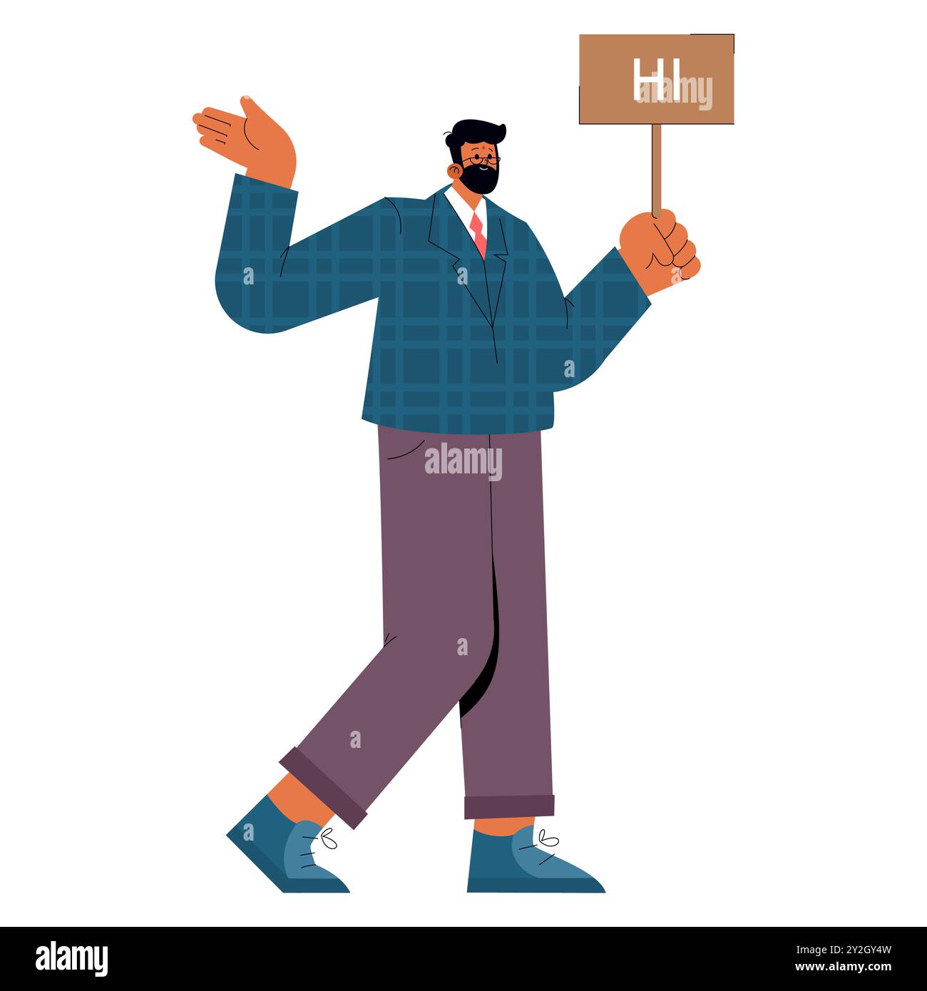 Hello gesture in sign Stock Vector Images - Alamy