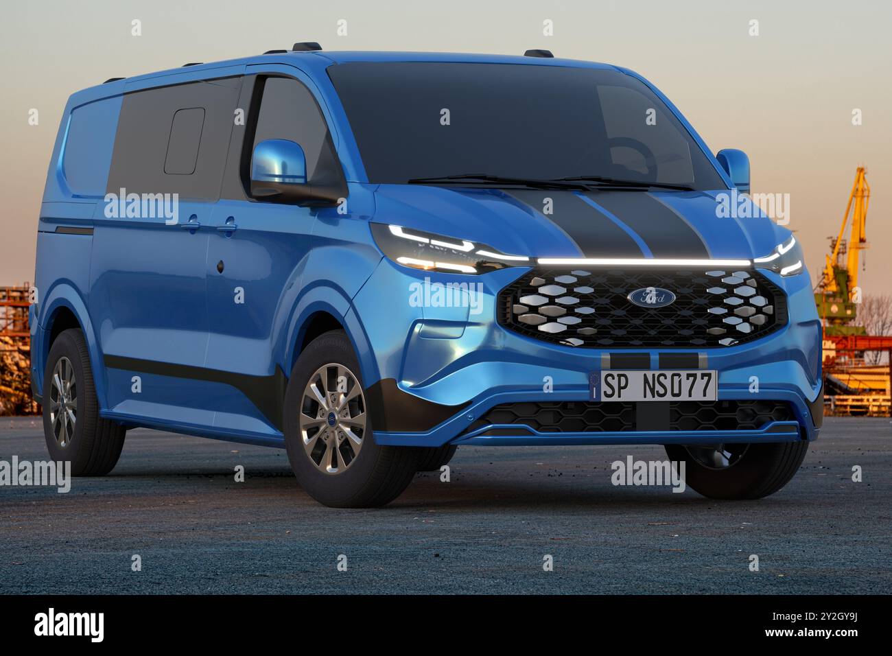 Ford E-Transit Custom Sport Stock Photo - Alamy