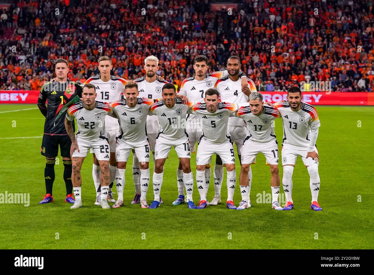 AMSTERDAM, NETHERLANDS - SEPTEMBER 10: Teamphoto of Germany with ...