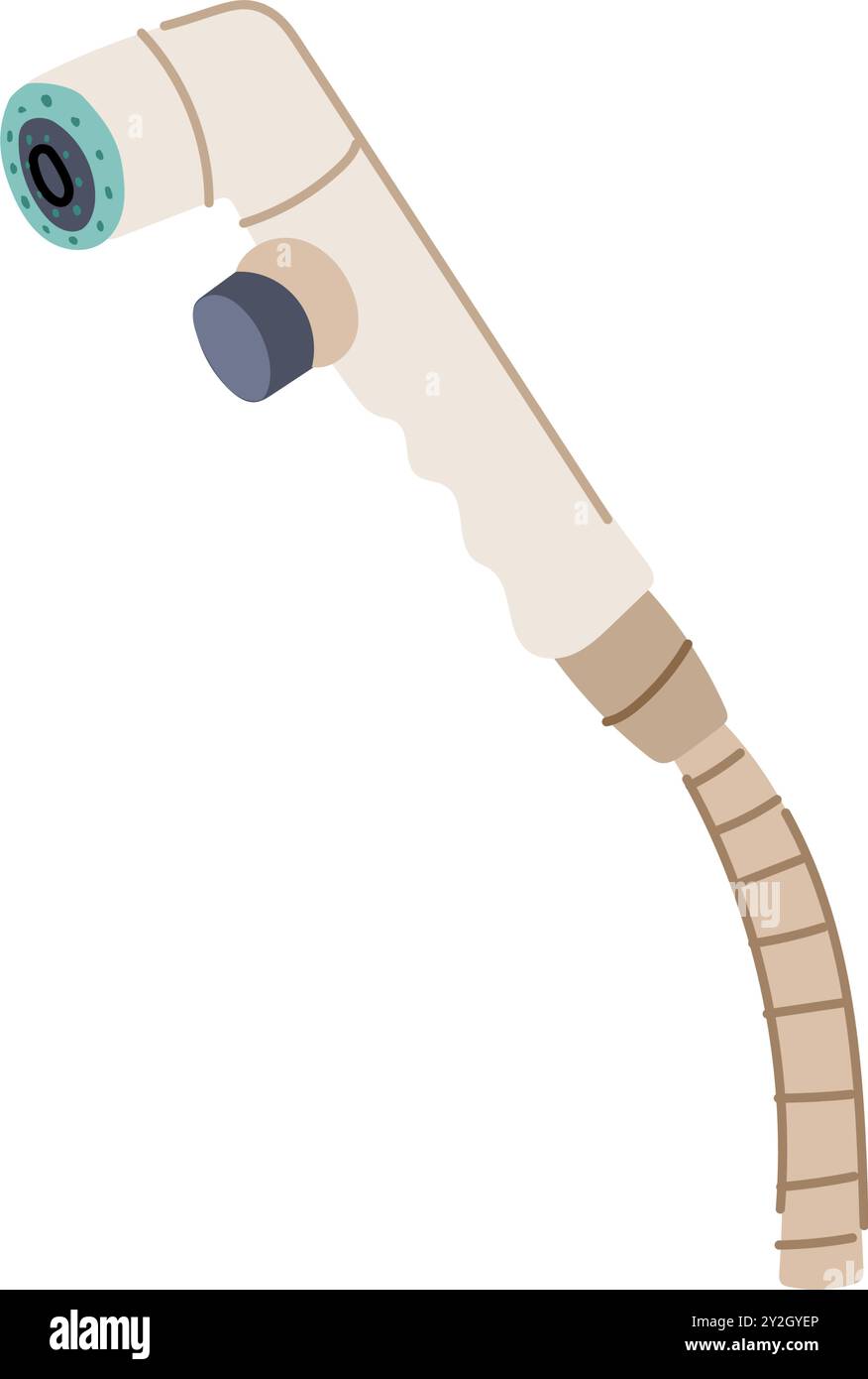 sanitary bidet sprayer cartoon vector illustration Stock Vector Image ...