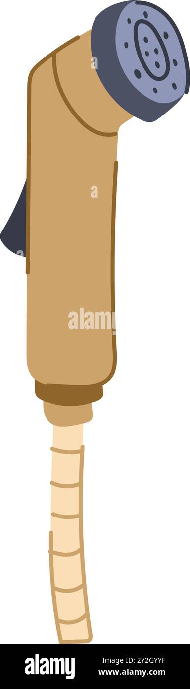 ecofriendly bidet sprayer cartoon vector illustration Stock Vector ...