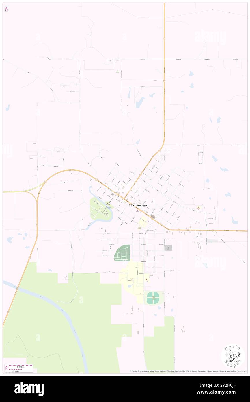 Map of tishomingo oklahoma Cut Out Stock Images & Pictures - Alamy