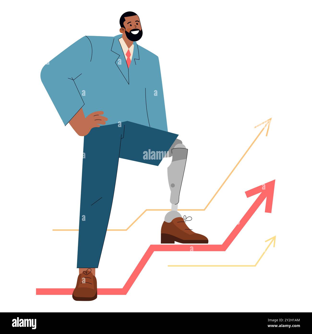 Inclusive business concept. A confident businessman with a prosthetic ...