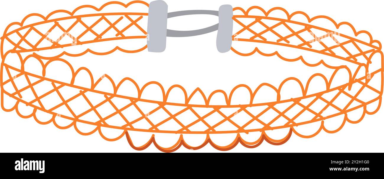 statement chokers for women cartoon vector illustration Stock Vector ...