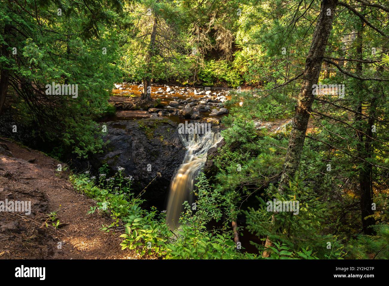Snake Pit Falls in full flow at Amnicon State Park. South Range ...