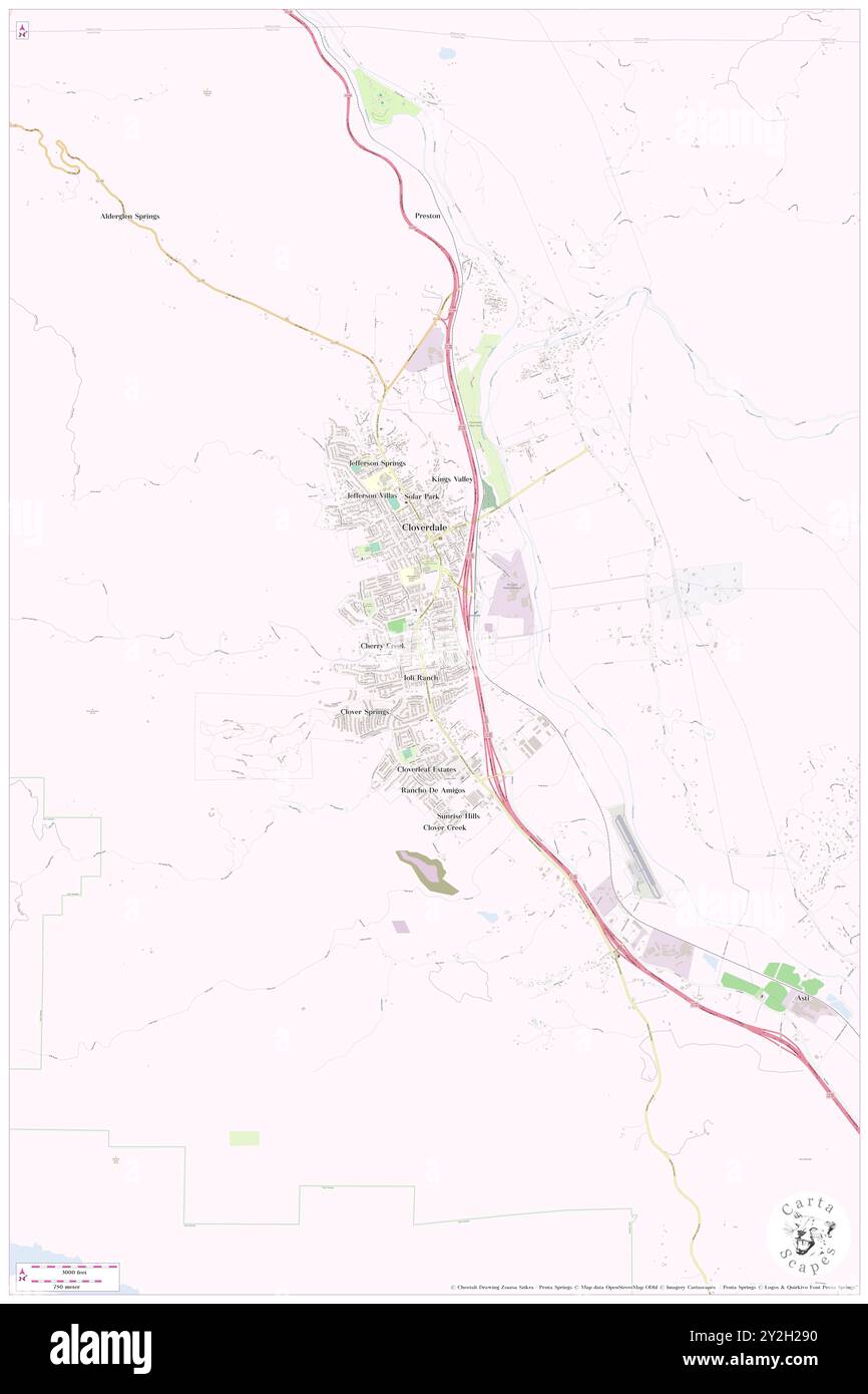 Cloverdale california map Cut Out Stock Images & Pictures - Alamy