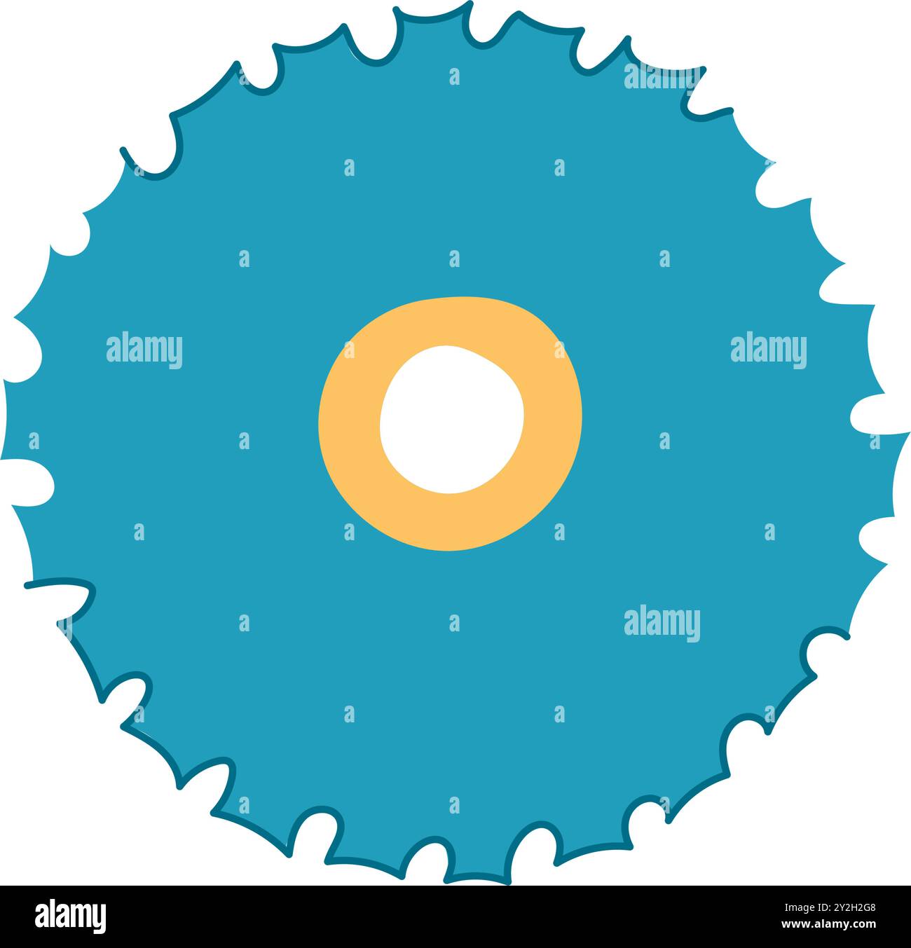 thickness circular saw blade cartoon vector illustration Stock Vector ...