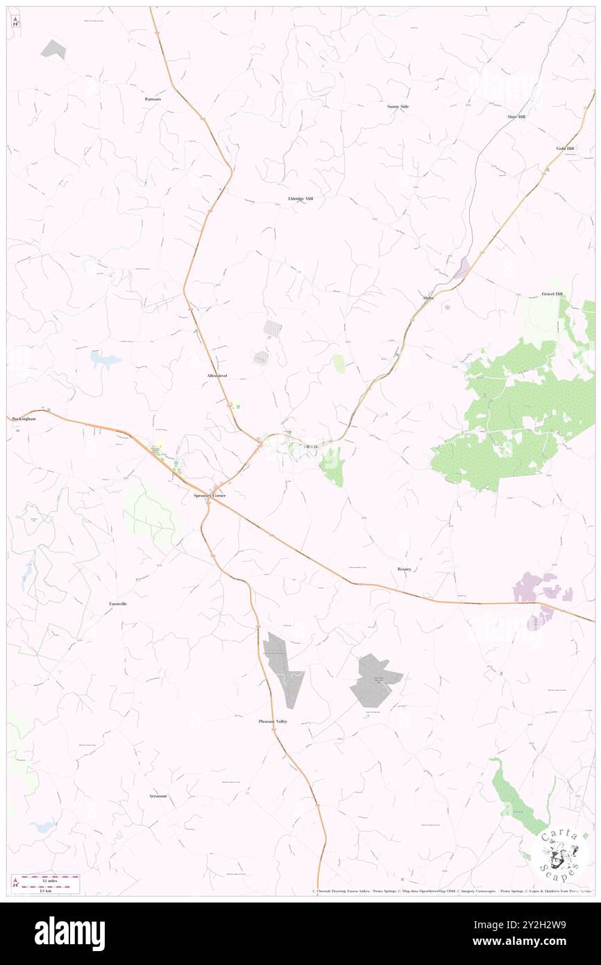 Map of dillwyn virginia Cut Out Stock Images & Pictures - Alamy