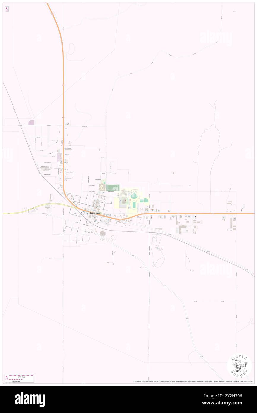 Map of kingston oklahoma Cut Out Stock Images & Pictures - Alamy