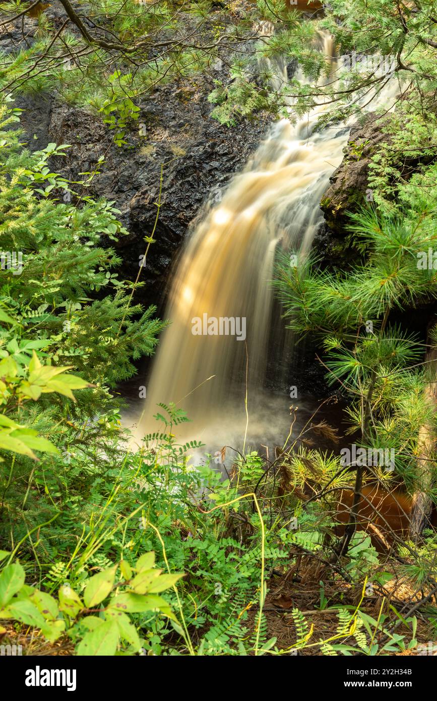 Snake Pit Falls in full flow at Amnicon State Park. South Range ...