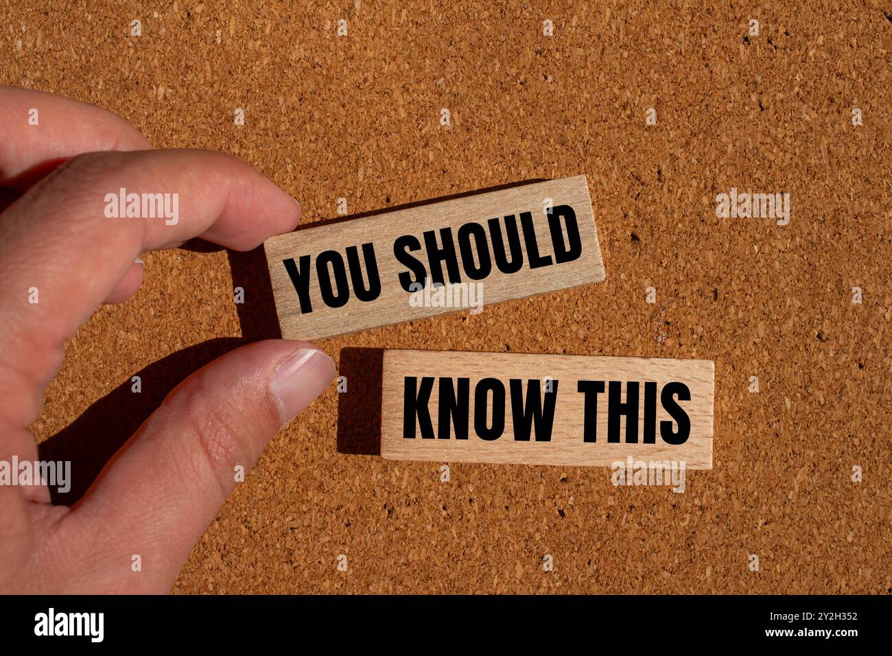 You should know this message written on wooden blocks with brown ...