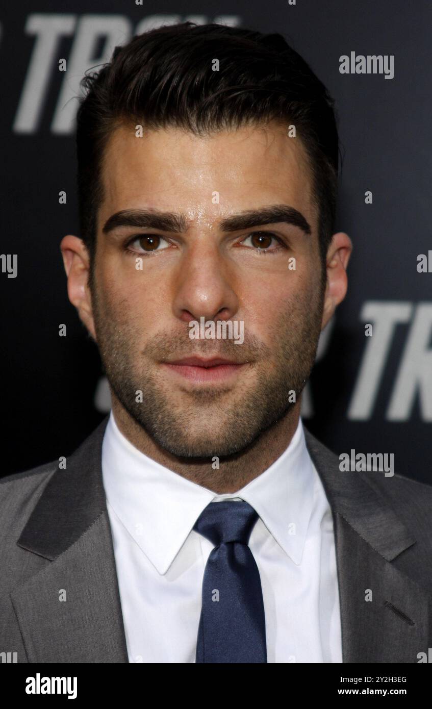 Zachary Quinto at the Los Angeles premiere of 'Star Trek' held at the ...