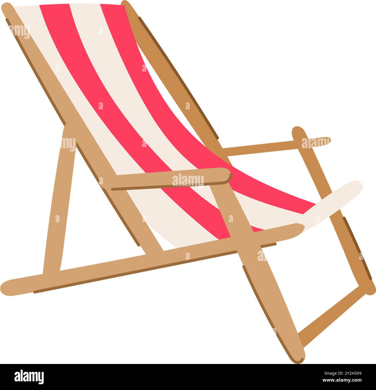 comfort deck chair cartoon vector illustration Stock Vector Image & Art ...