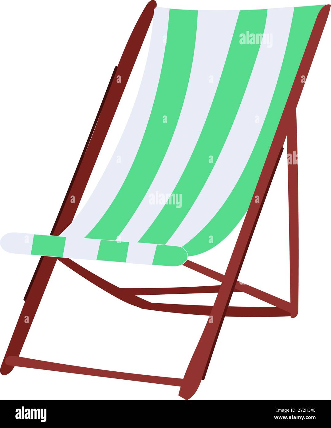 relaxation deck chair cartoon vector illustration Stock Vector Image ...