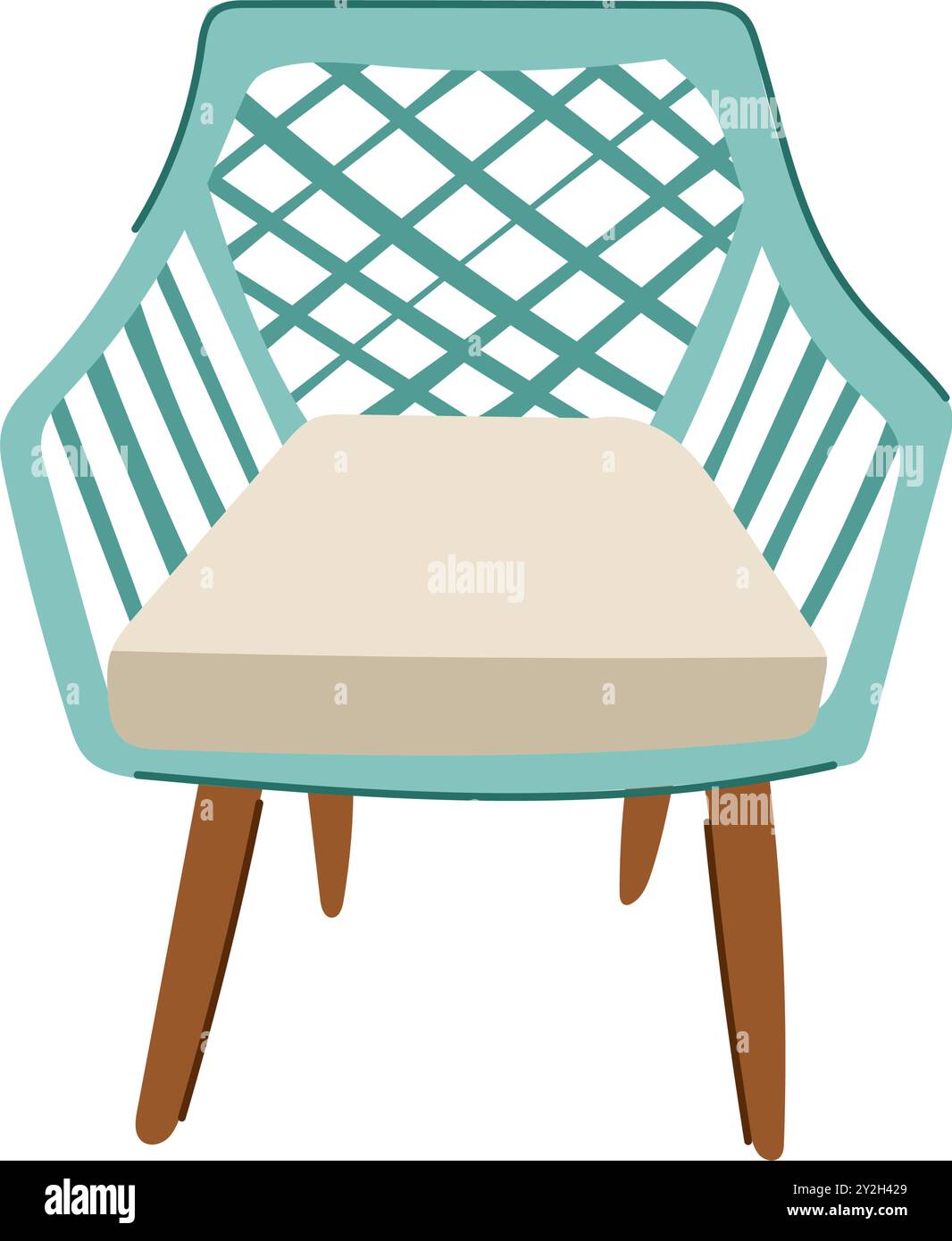 folding deck chair cartoon vector illustration Stock Vector Image & Art ...