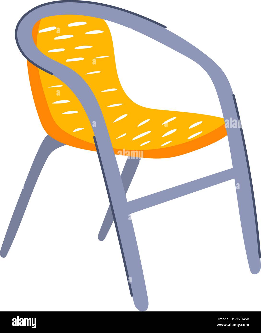 portable deck chair cartoon vector illustration Stock Vector Image ...