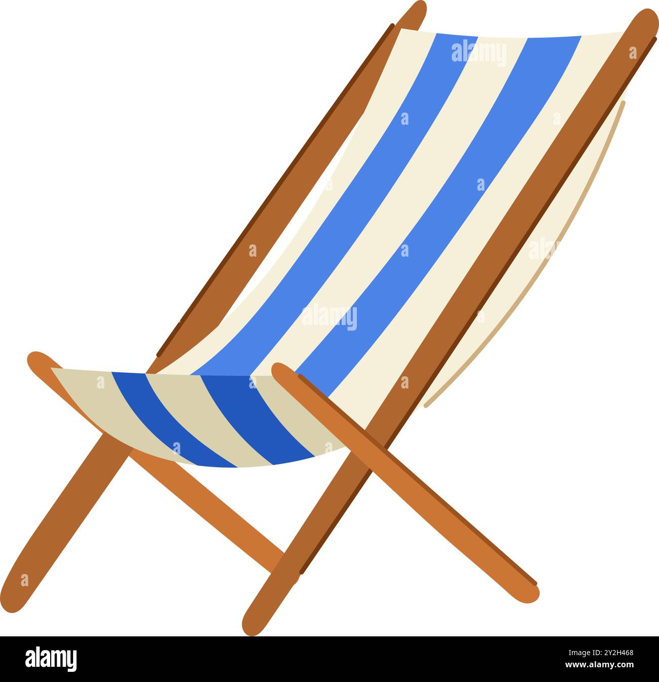 lounging deck chair cartoon vector illustration Stock Vector Image ...