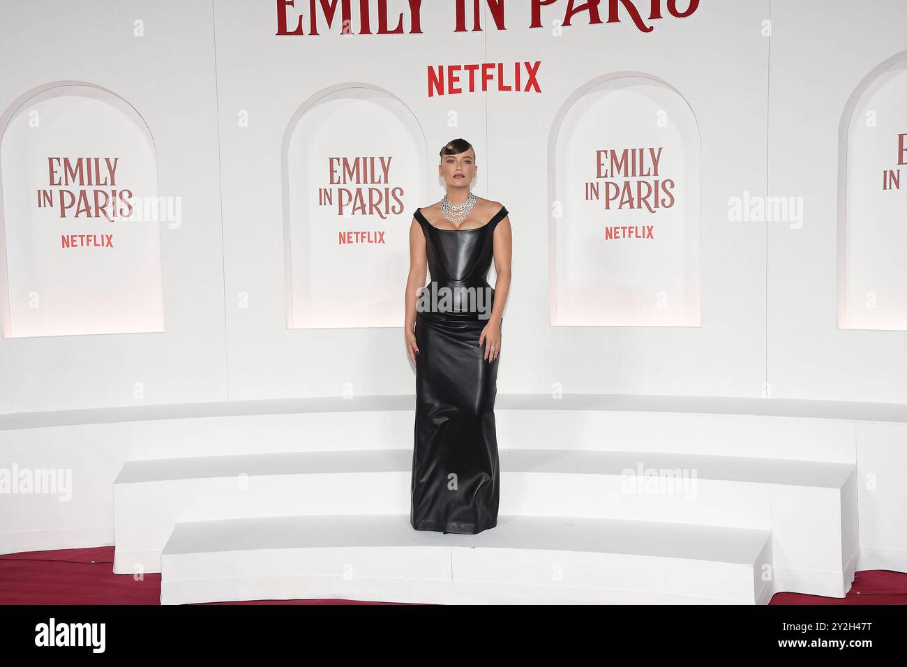 Rome, Emily In Paris Premiere Pictured : Camille Razat Stock Photo - Alamy