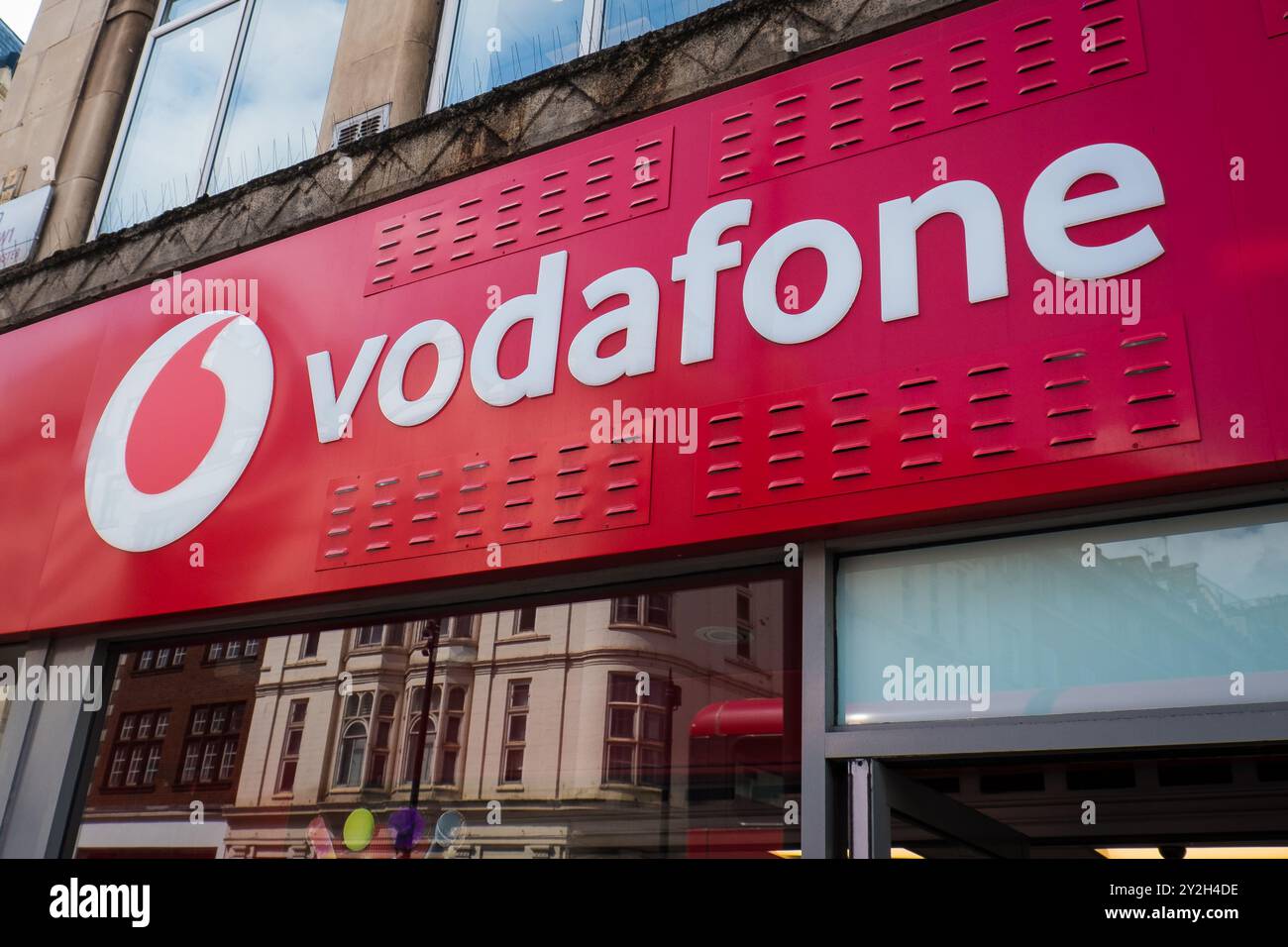 London, UK - July 24, 2024: Vodafone store logo Stock Photo - Alamy