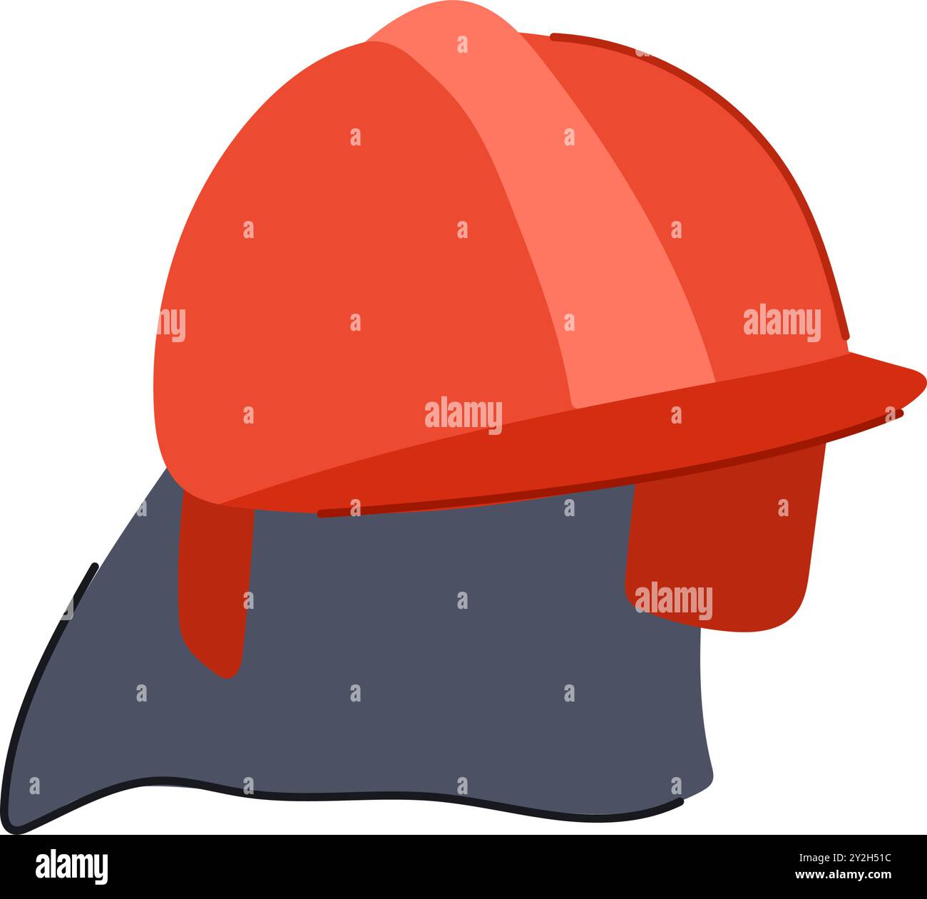equipment firefighter helmet cartoon vector illustration Stock Vector ...