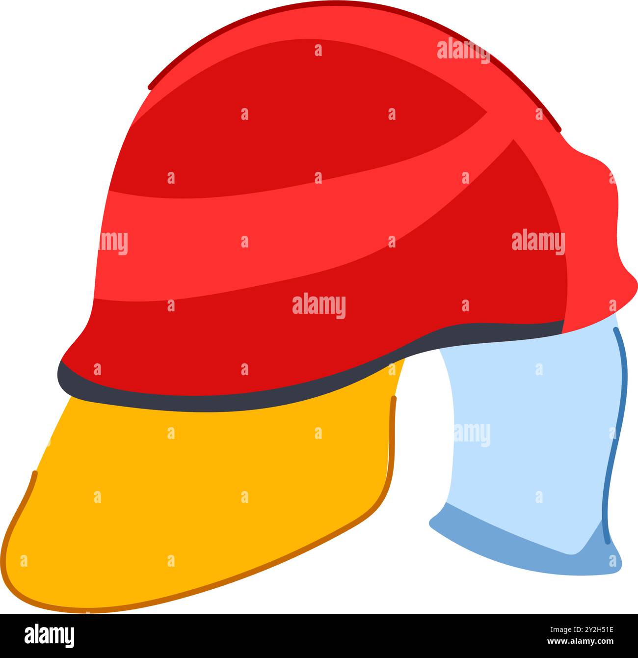 safety firefighter helmet cartoon vector illustration Stock Vector ...