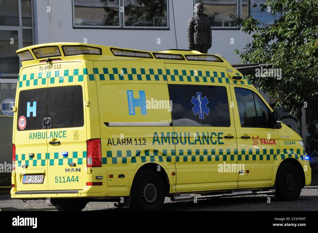 Copenhagen/ Denmark/10 September 2024/ Medical ambulance in Kastrup danish capital. Photo ...