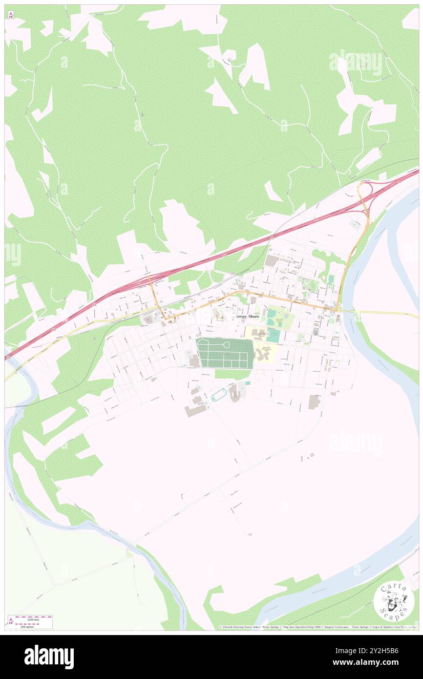 Jersey shore pennsylvania map Cut Out Stock Images & Pictures - Alamy