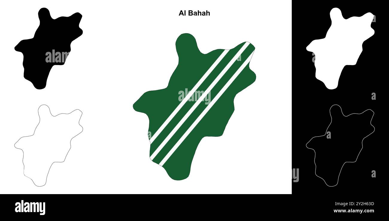 Al Bahah province outline map set Stock Vector Image & Art - Alamy