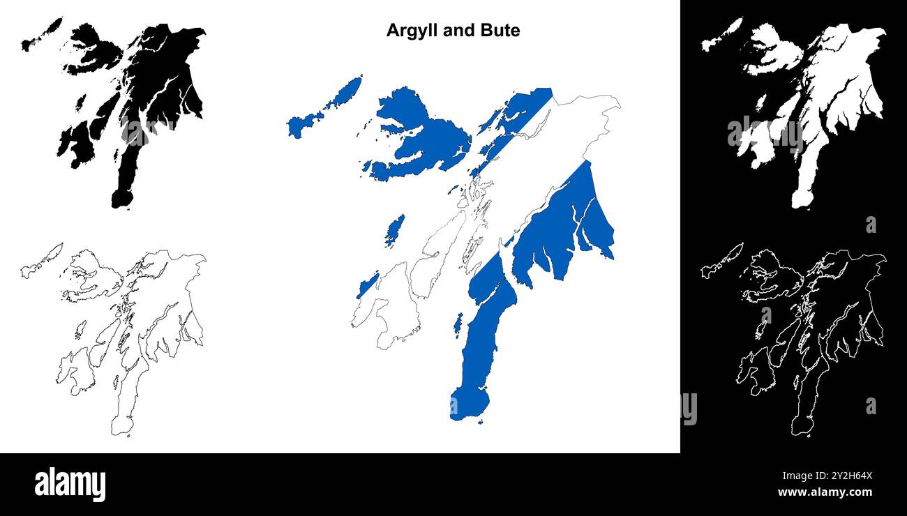 Argyll map hi-res stock photography and images - Alamy