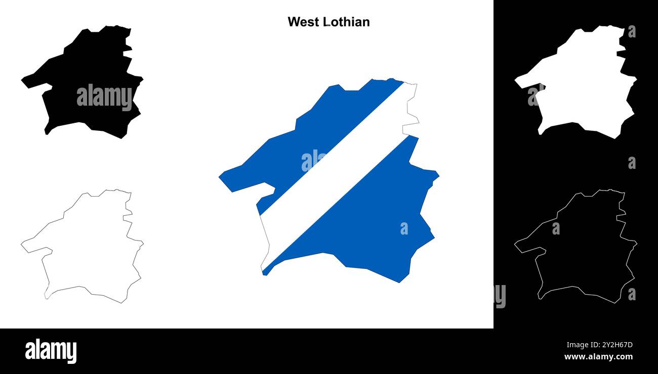 West lothian eps map hi-res stock photography and images - Alamy